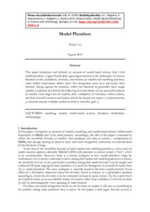 Model Pluralism - PhilSci-Archive